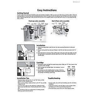 Fluidmaster 8300 Flush 'n Sparkle Automatic Toilet Bowl Cleaning System with Bleach Cartridge