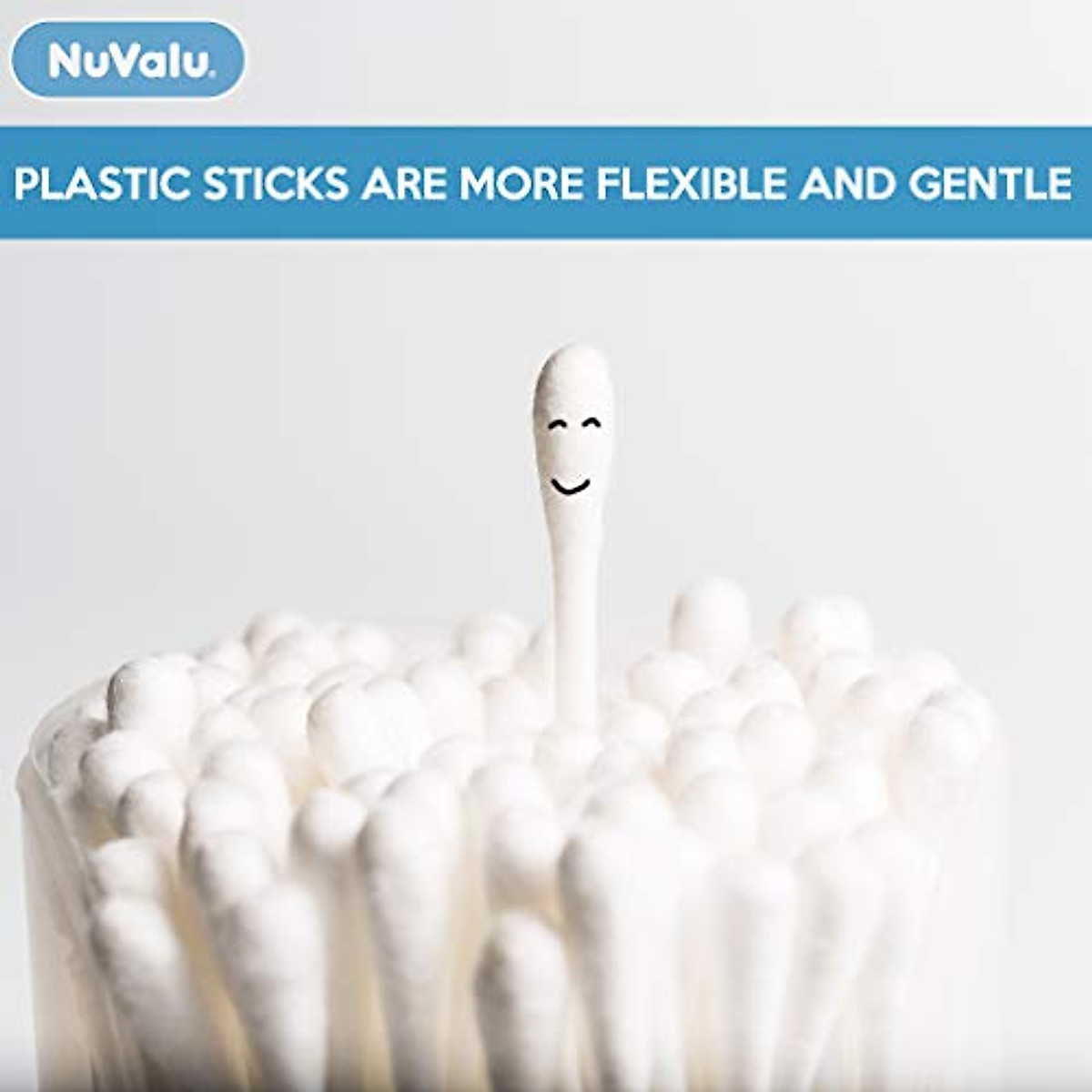 NuValu Cotton Swabs, Multi-Purpose, Double Tipped, 100% Pure Cotton (1000 Count)