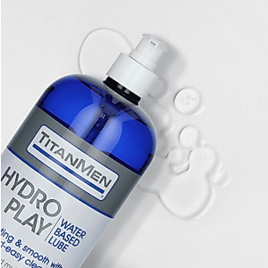 Doc Johnson TitanMen - Hydro Play Water Based Lube - Long lasting & Smooth with quick & easy clean up - Versatile and multi-purpose for all your pleasure play - 32 fl oz (946.3 mL)