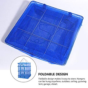 Vosarea Food Dehydrator Food Dehydrator Food Dehydrator Foldable Fishing Net Multi- Layer Drying Net Basket Dryer Net Hanging Cage Drying Net Basket Laundry Drying Rack Collapsible Plant Rack