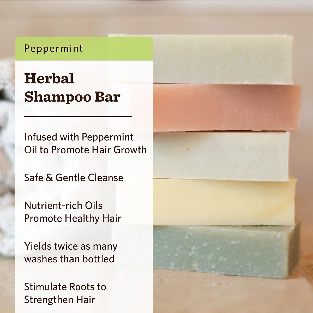 Moon Valley Organics HERBAL SHAMPOO BAR BUNDLES (Peppermint)