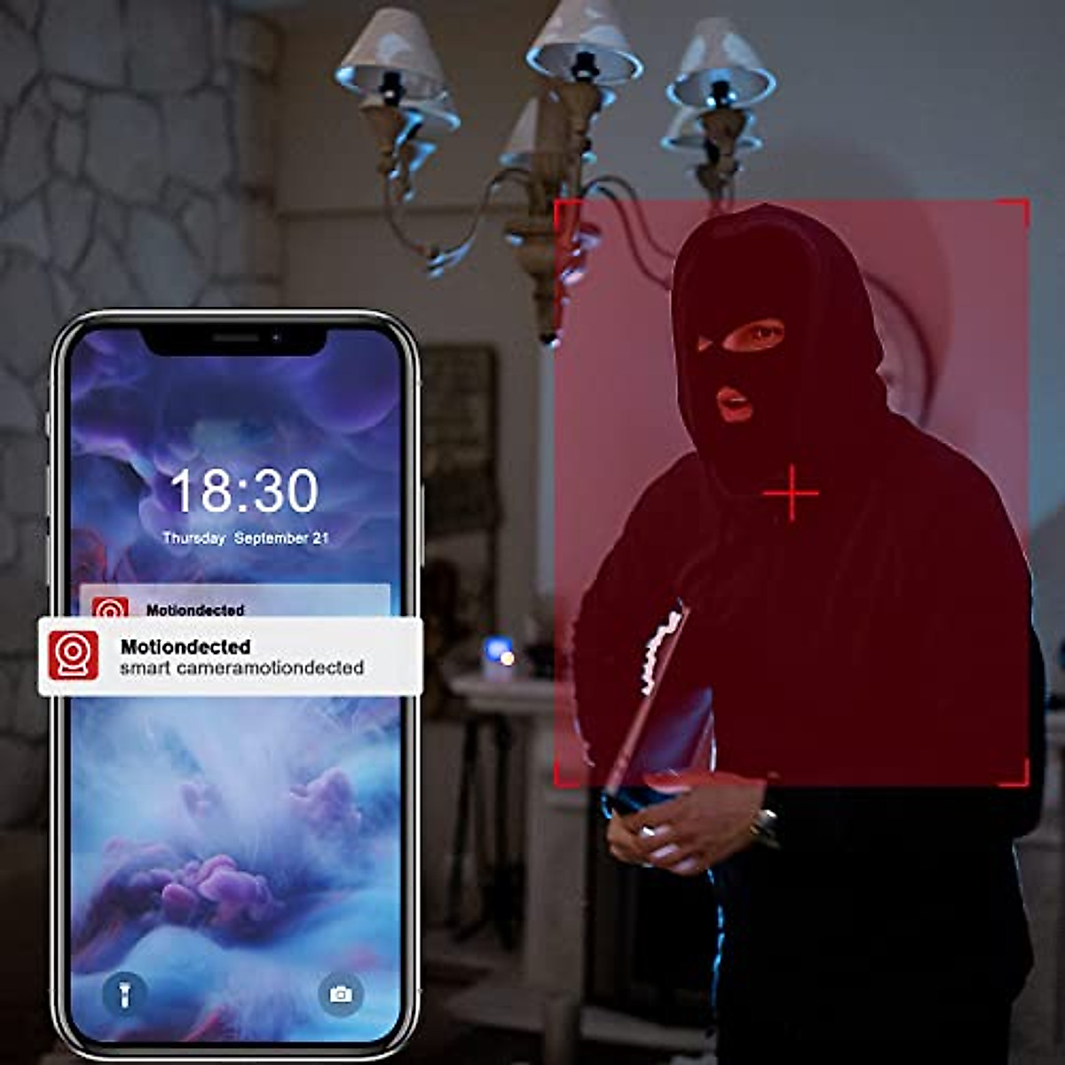 plencell Light Bulb Camera, 1080P Light Bulb Surveillance Camera, Wireless 2.4GHz WiFi Light Bulb Surveillance Camera, 360° Home Surveillance Camera Light Bulb,Can be Used Indoors and Outdoors