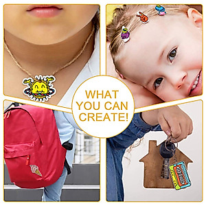 Rawskro 137 Pieces Shrink Plastic Sheet Kit Include 12 PCS Shrinky Art Paper with 125 PCS Keychains Accessories,Create Your Own Shinky Dinks, Earrings, Necklace, Keychains (A5 Size)