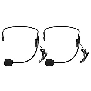 Microphone, Mini Mic Set Wireless ABS Metal Adjustable Angle 2Pcs XLR 3pin TA3F for Speaking