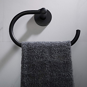 KRAUS Elie Bathroom -Towel Ring, Matte Black Finish, KEA-18825MB
