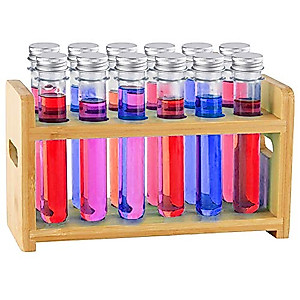 BTSD-home 25x140mm(40ml) Plastic Test Tubes with Screw Caps for Gumball Candy Storage, Bath Salt Vials, Hot Cocoa Containers, Bridal Shower, Baby Shower, Wedding, Kids Birthday Party Favors（30 Pack）