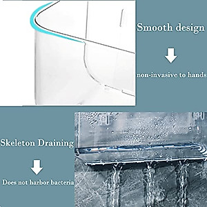 Cabinet Door Organizer Acrylic Adhesive Shelf Wall Mounted Storage, Small Wall Organizer Without Drilling, Automatic Draining Sink Caddy for Kitchen, Bathroom, Shower, Laundry, Camper, Utility Room