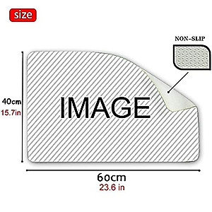 JEOCODY Merry Christmas Slogan and Snowflake Decorative Rug Garden/Kitchen/Bedroom Carpet for Home Decoration