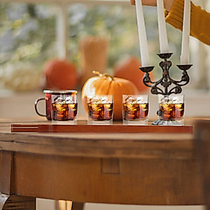 Kichvoe Wine Flight Board Wooden Wine Tasting Board Tequila Board 4 Cups Beer Flight Serving Paddle Wood Whiskey Flight Serving Tray for Home Bar Party