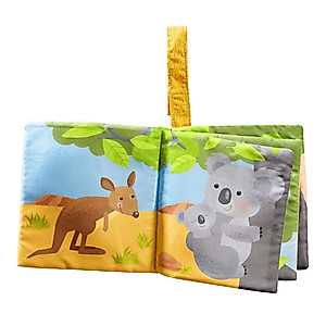 HABA Koala Fabric Book - Meet The Animals Downunder! - Attaches to Crib & Car Seat