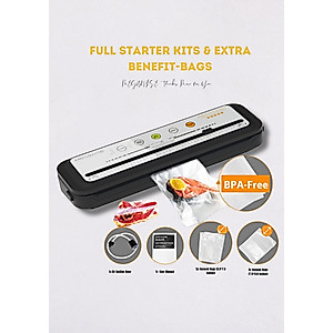 MegaWise Powerful and Compact Vacuum Sealer Machine (Silver)