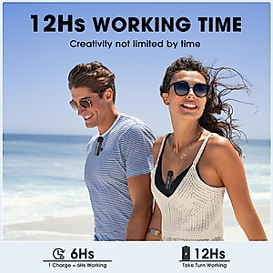 KMAG Mini Wireless Lavalier Microphones for iPhone 15 Android Phone Laptop Computer USB C Small Wireless Microphone for Video Recording Vlogging TikTok YouTube with an Extra USB Adapter