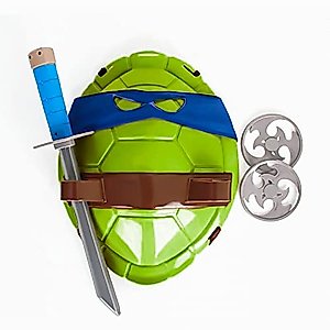 Lgtvmu Tortoise Shell, Superhero Cosplay Costume, Ninja costumes Weapon Set, Kids Halloween, Birthday Gift… (Light Green)