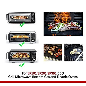 4 Pack Air Fryer Oven Liners, Non-stick Air Fryer Oven Mat Baking Mat Compatible with Foodi SP101 SP201 SP301 Ninja Air Fry Oven Toaster Oven Microwave Bottom of Gas & Electric Oven