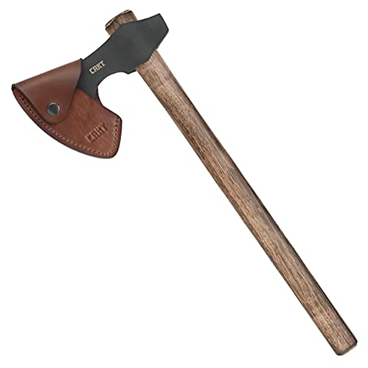 CRKT Berserker Axe: Two Handed Outdoor Axe, Forged 1055 Carbon Steel Blade, Hickory Handle 2736