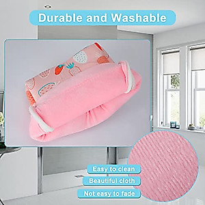 vxxliaxs Hamster Bed, Cozy Cave and Warm Hideout, Small Animal Warm Nest, Washable Cute Hanging Hammock for Small Animals, Syrian Hamster, Hamster Dwarf (Small, Pink Strawberry)
