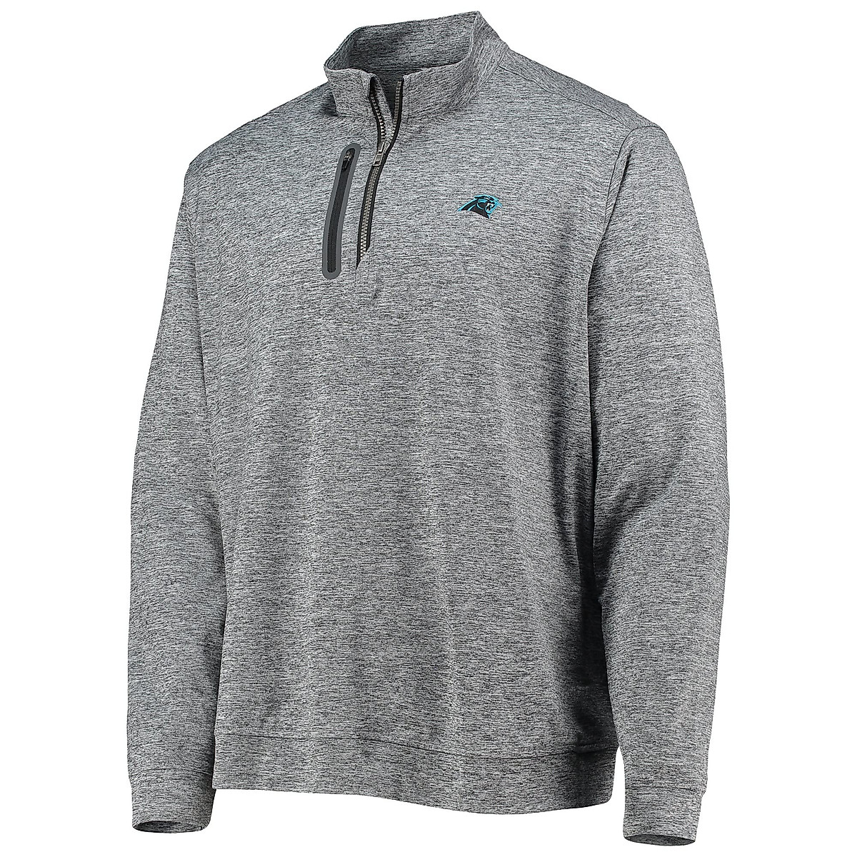 Cutter & Buck Men's Moisture Wicking Drytec Stealth Half Zip Pullover, Heather Gray, Large