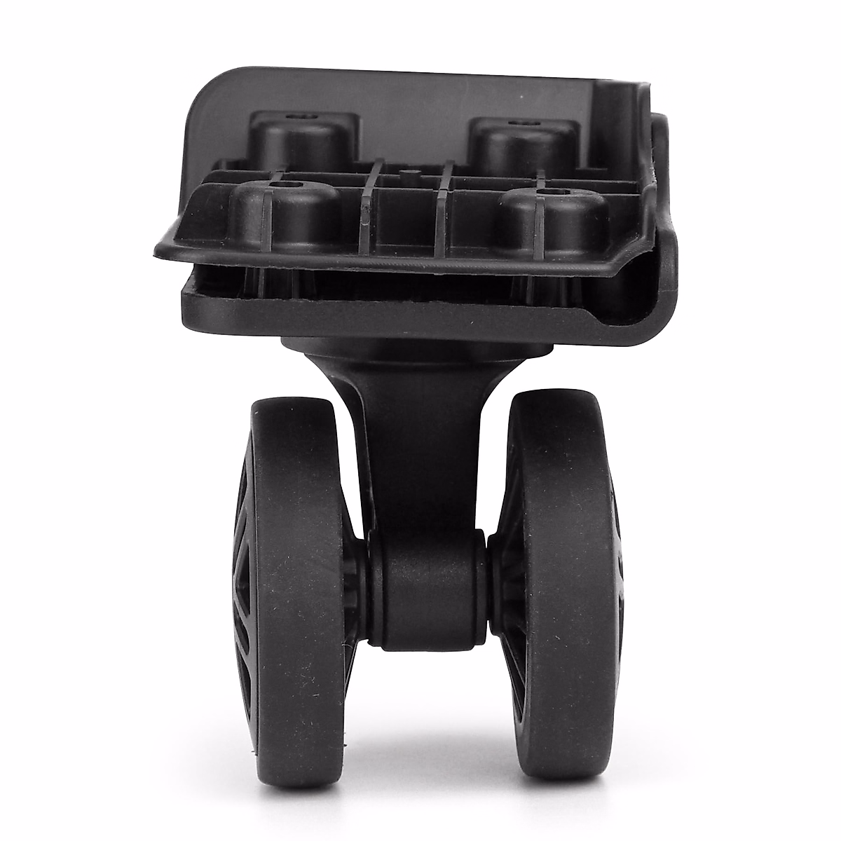 Zoofen Suitcase Wheels Swivel Wheel with Dual-Wheels Luggage Wheels Replacement Suitcase Wheels with 4 Screw Holes (W044-B,2 pcs)