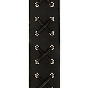 D'Addario Guitar Strap - Guitar Accessories - Electric Guitar Strap, Acoustic Guitar Strap, Acoustic Electric Guitar Strap & Bass Guitar Strap - Laced - Black