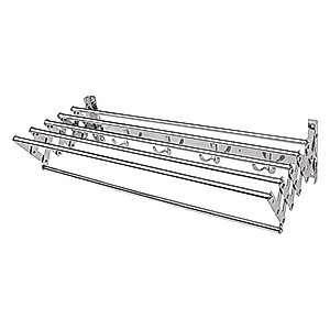 XMCX Clothes Drying Rack Wall Mounted Folding Collapsible Stainless Airer Laundry Dryer Hanger with Towel Hooks for Bedroom Bathroom Space Saver Rail Easy Storage (Size : 50cm)