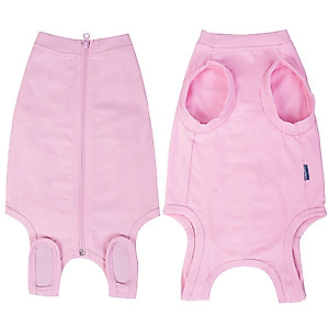 Caslfuca Dog Surgery Recovery Suit - After Spay, Abdominal Wounds Post Surgical Recovery, Anti Licking Breathable Dog Onesies for Small, Medium & Large Pet, Alternative Bandages Cone E-Collar