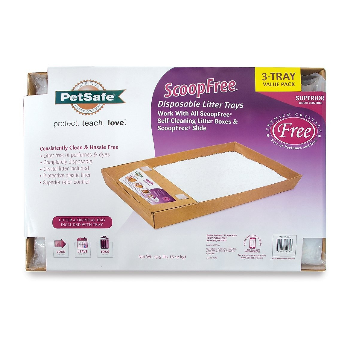 Litter Tray Refills with 'Free' Crystals (Set of 3)