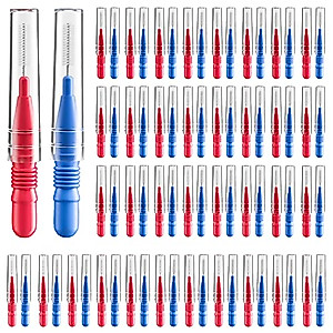 Interdental Brush, Flossing Head,Easy Use Tooth Cleaning Tool (72 Count)(2.5mm/3mm)