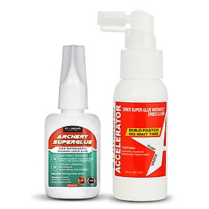 Starbond 1 oz. Premium Archery Fletching Super Glue (Less Brittle, High Impact Resistance), Includes Instant-Dry Activator for Archery Fletching, Arrow Inserts, and Precision Repairs