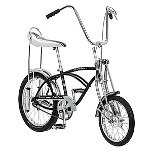 Schwinn Classic Krate Kids Bike, for Boys and Girls Age 6+ Year Old, Iconic Sting-Ray Frame & Springer Fork, Vintage High-Rise Ape Handlebar, Banana Seat, Coal Krate
