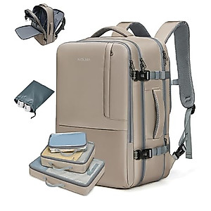 Evmyo 47L Carry on Backpack, Large Travel Backpack for Women Men Airline Approved, Expandable Suitcase Backpacks With Packing Cubes, Carry on Luggage Waterproof Backpack