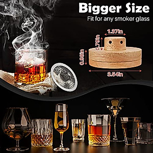 Old Fashioned Cocktail Smoker Kit, DULEC Whiskey & Bourbon Smoker Kit with 4 Flavors Wood Chip, Drink Smoker Infuser Kit with Portable Bag -Gift for Dad, Husband, Friends (No Torch)