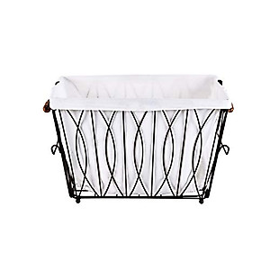 Artesa Verona Collapsible Laundry Cart with Basket, Black