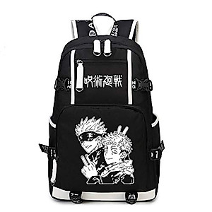 GO2COSY Anime Jujutsu Kaisen Backpack Daypack Student Bag School Bag Bookbag Shoulder Bag