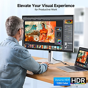 Cable Matters 48Gbps USB C to HDMI 2.1 Adapter, Supports 8K 60Hz / 4K 240Hz HDR, Thunderbolt 4 to HDMI 2.1, HDMI 2.1 to USB C Adapter, Compatible with Thunderbolt 5 - Max Resolution on Mac is 4K@60Hz