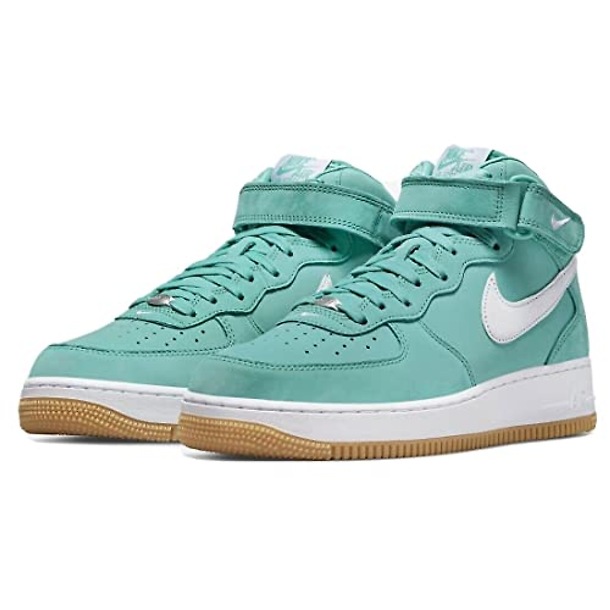 Nike mens Air Force 1 Mid Premium Shoes, Washed Teal/White-gum, 9