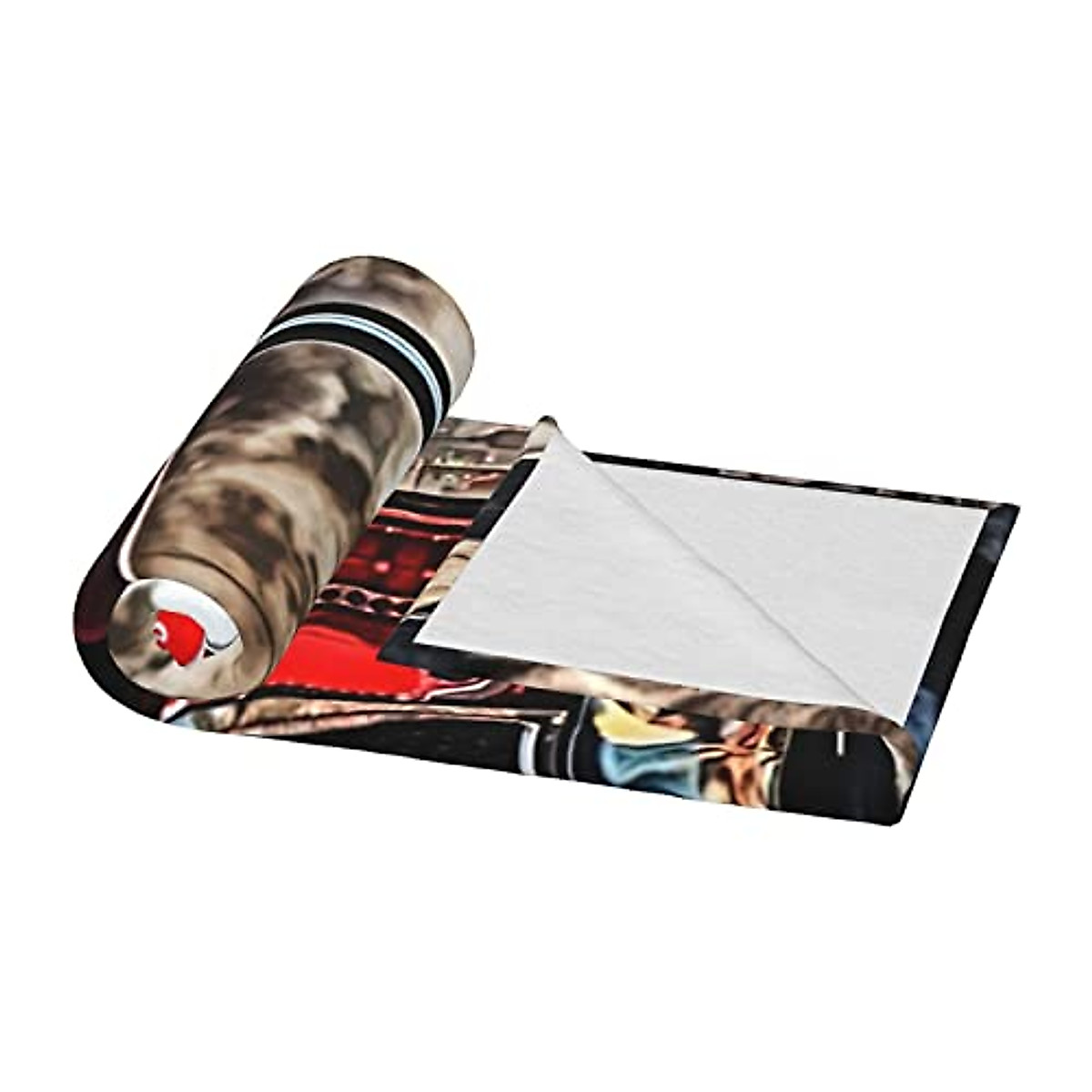 Peterbilt Thicken Double Sided Fleece Blanket Flannel Blanket Thick Fuzzy Warmth Plush Throw Blanket Super Soft Fuzzy Warm Blanket for Autumn,Winter,Bed,Home,Gifts 80"X60" Black