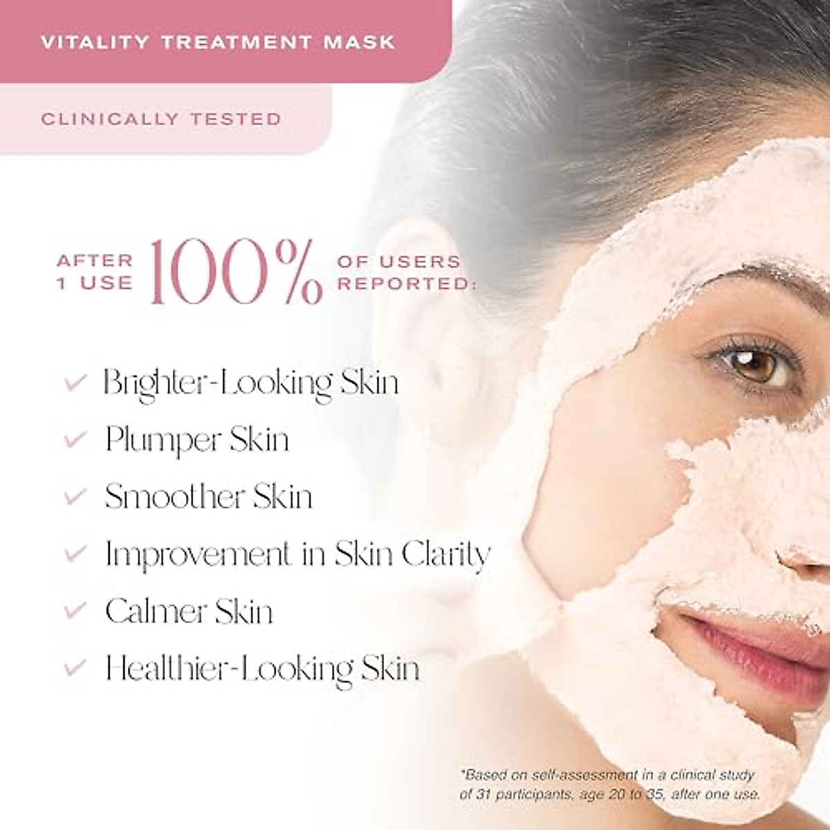 Erno Laszlo Vitality Treatment Mask, Pink Face Mask Peel, Hydrate and Illuminate, Mineral Powder Blend with Serum Lotion, 4 Pack of Masks (1.25 Fl Oz Each)