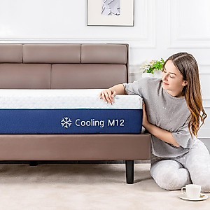 Tripie Queen Cooling Gel Mattresses,12 Inch Queen Size Mattresses in a Box, Memory Foam Mattress for Support & Improve Sleep Mattresses, Pressure Relief, Medium Firm