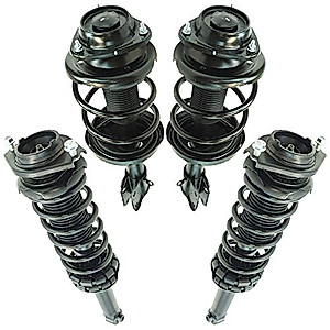 TRQ Front and Rear Strut & Coil Spring Assembly Set Driver & Passenger Sides Compatible with 10-12 Subaru Outback