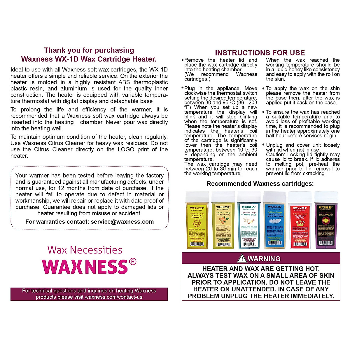 Wax Necessities Digital Double Cartridge Wax Heater with Base WX-1D X 2