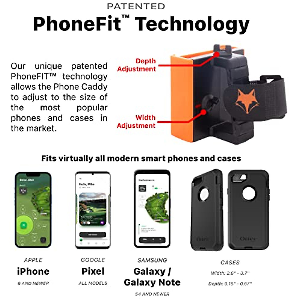 DESERT FOX GOLF Phone Caddy (Blue Line)