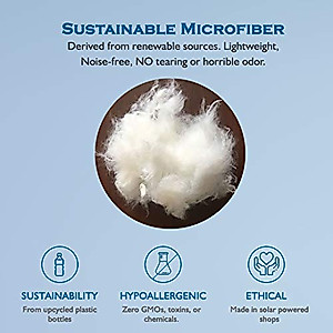 Dafinner Cotton Down Alternative Comforter King | All-Season Duvet Insert | 100% Cotton Cover, Ultra-Soft GRS Microfiber Quilted Medium Warm Bed Comforter (104x88”, White)