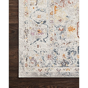 LOLOI II Clara Collection CLA-04 Lt Grey/Multi 2'-5'' x 7'-7'' Runner Rug