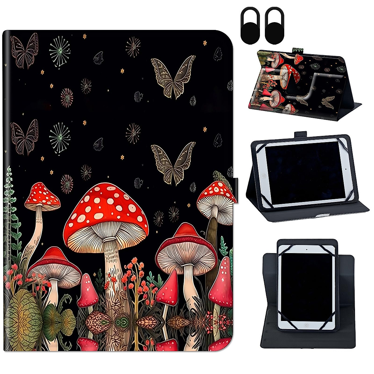 Case for TCL Tab 10 5G 10.1" Tablet (Model: 9183W) 2022 Release/for TCL TAB 10s 10.1"（2021,360 Degree Rotating Stand and Magnetic Closure Case for TCL TAB10 5G/TCL TAB 10s,Cute Forest Mushroom
