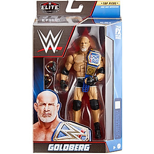 WWE Goldberg Top Picks Elite Collection Action Figure with Universal Championship, 6-inch Posable Collectible Gift for WWE Fans Ages 8 Years Old & Up​