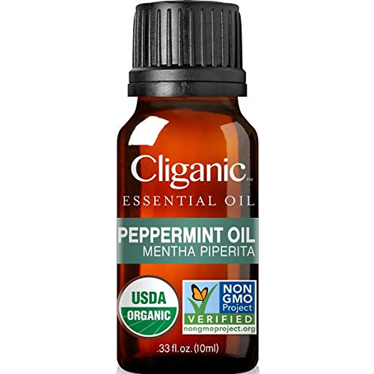 Cliganic USDA Organic Peppermint Essential Oil, 100% Pure Natural Undiluted, for Aromatherapy | Non-GMO Verified