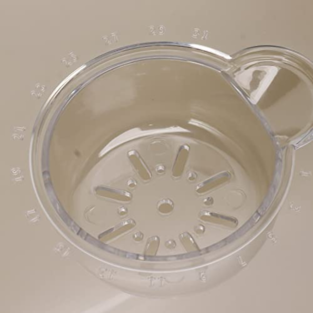 Masyrt Rice Container, Plastic Rice Bucket, Rice Container with Transparent Lid for Flour Beans (White)