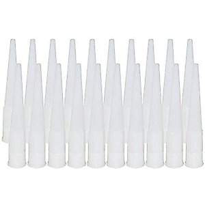 Replacement Screw on Caulk Tube Nozzles 4.25" Natural Color 20-Pack