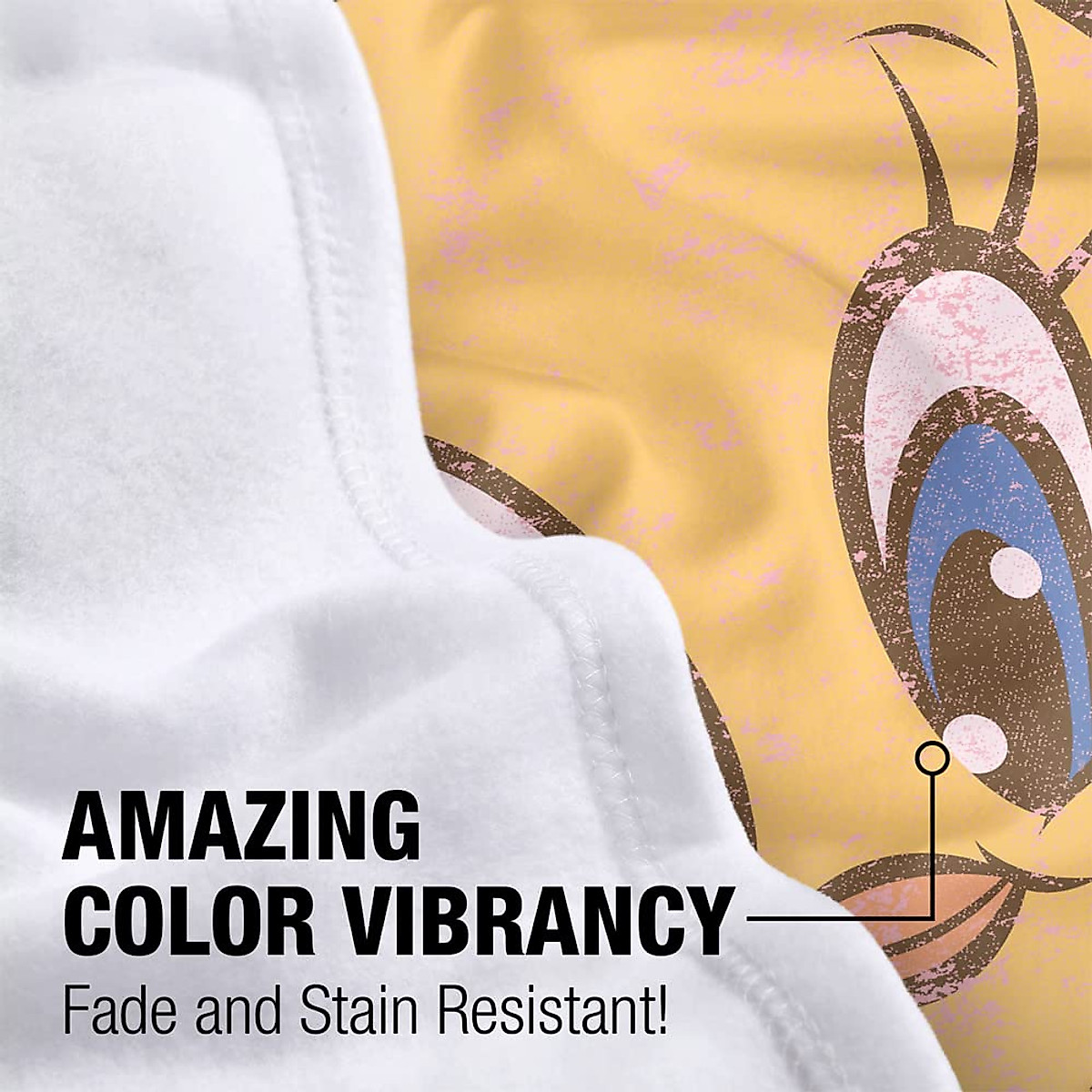 LOGOVISION Looney Tunes Lightweight Baby Blanket, 30"X40", Retro Tweety Unisex for Infants Girls & Boys