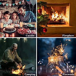 Futlidys 2 Pack Mini Torch Lighter Butane Refillable, Double Flame Butane Lighter with Visible Window, Adjustable Jet Lighter, Great Gifts for Men and Women, without Gas (Silver)